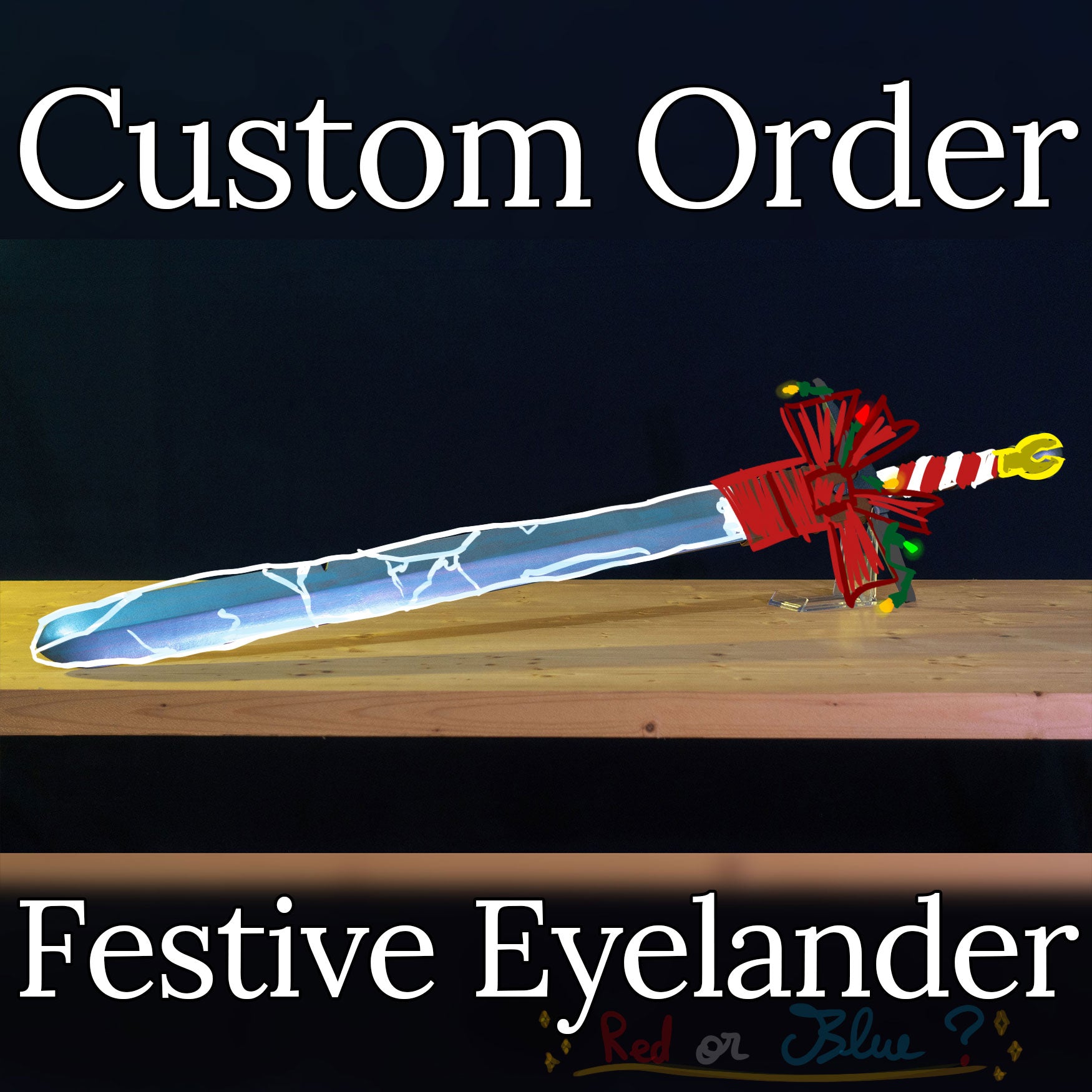 CUSTOM ORDER - Festive Eyelander (Blue) – Arkan Cosplay